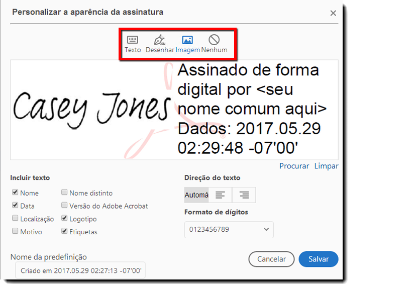 Use assinaturas digitais